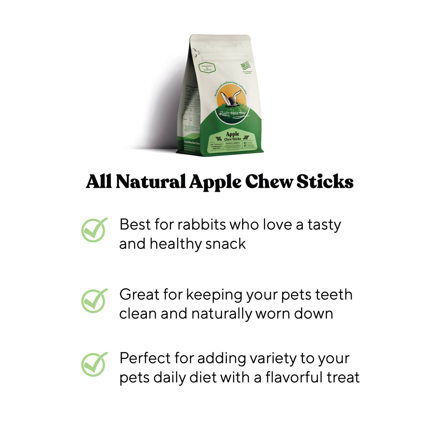 All Natural Apple Chew Sticks