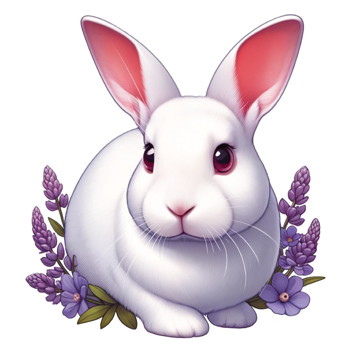 Lavender Bunny Sticker – Rabbit Hole Hay